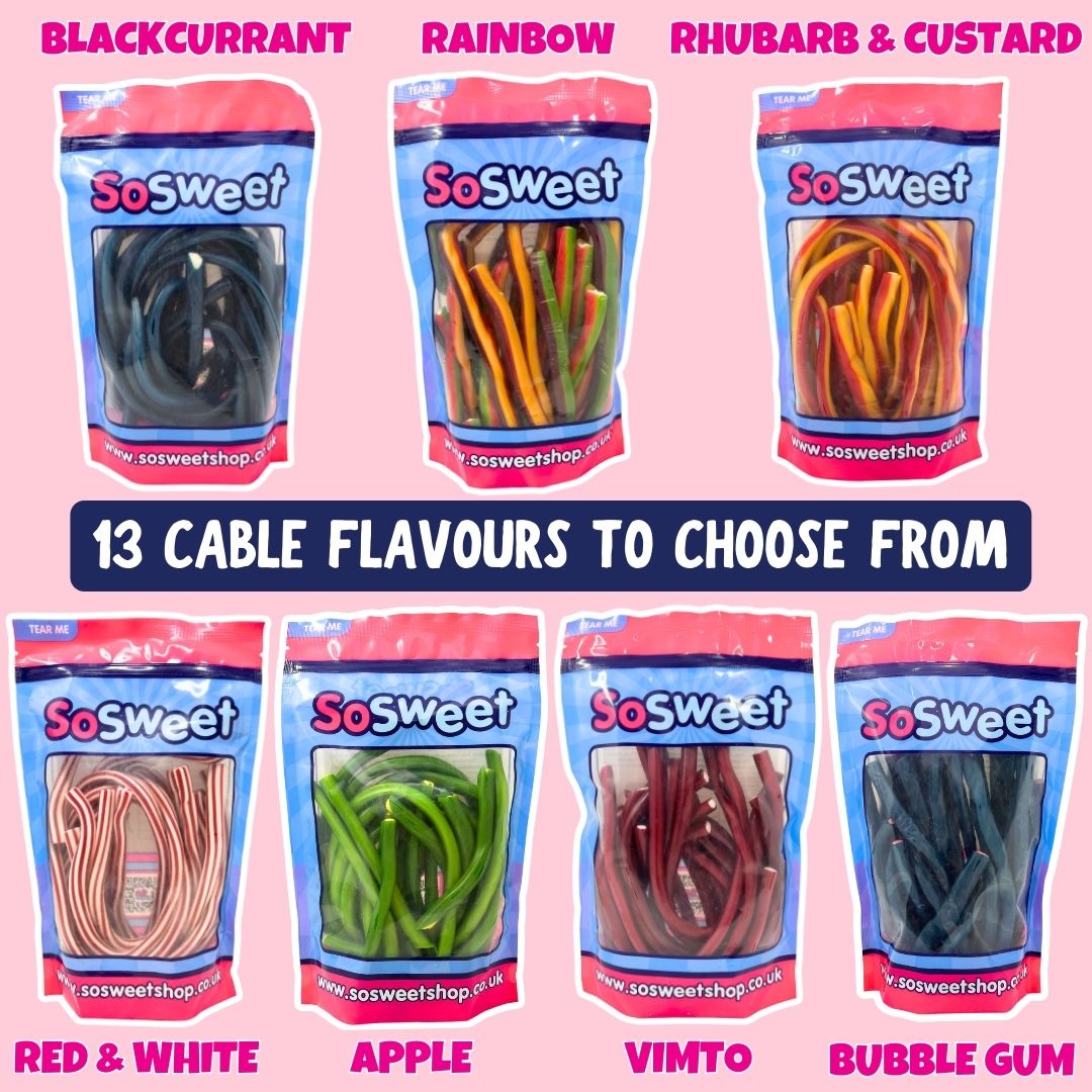 4 for £20 - 3 x 1kg Sweet Bags + Choose your Cable Pouch – SoSweet