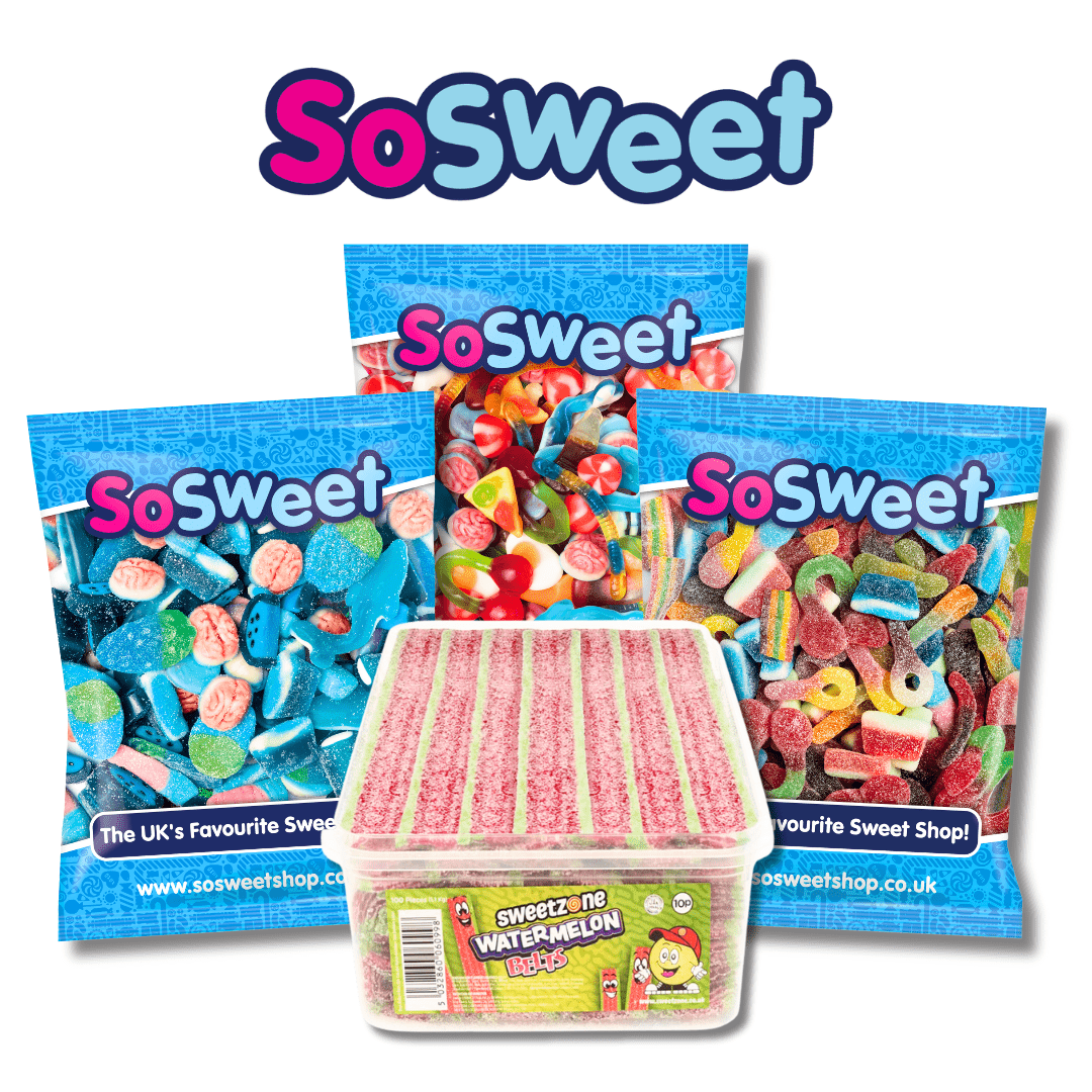 4kg for £25 - Jelly, Fizzy, Blue, Sweetzone Watermelon Belt – SoSweet