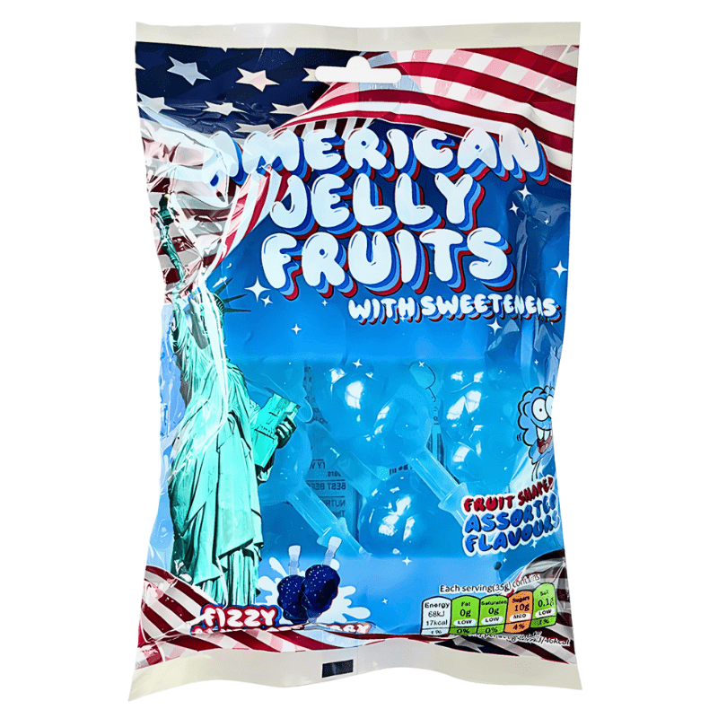 American Jelly Fruits Blue Raspberry Bag 280g – SoSweet