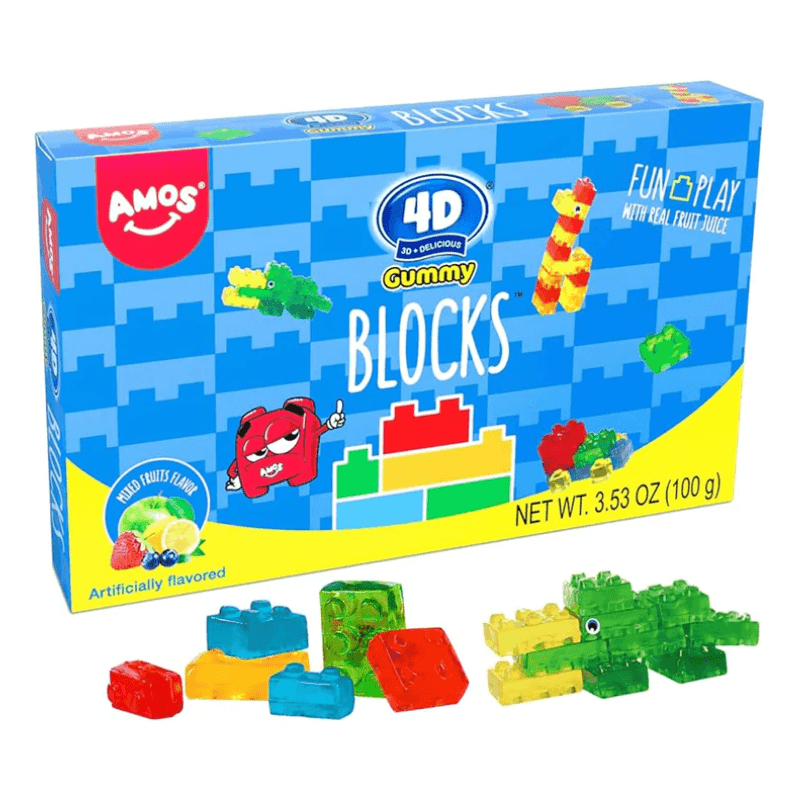 Amos 4D Gummy Blocks Theatre Box – Fun, Fruity & Buildable Gummies ...