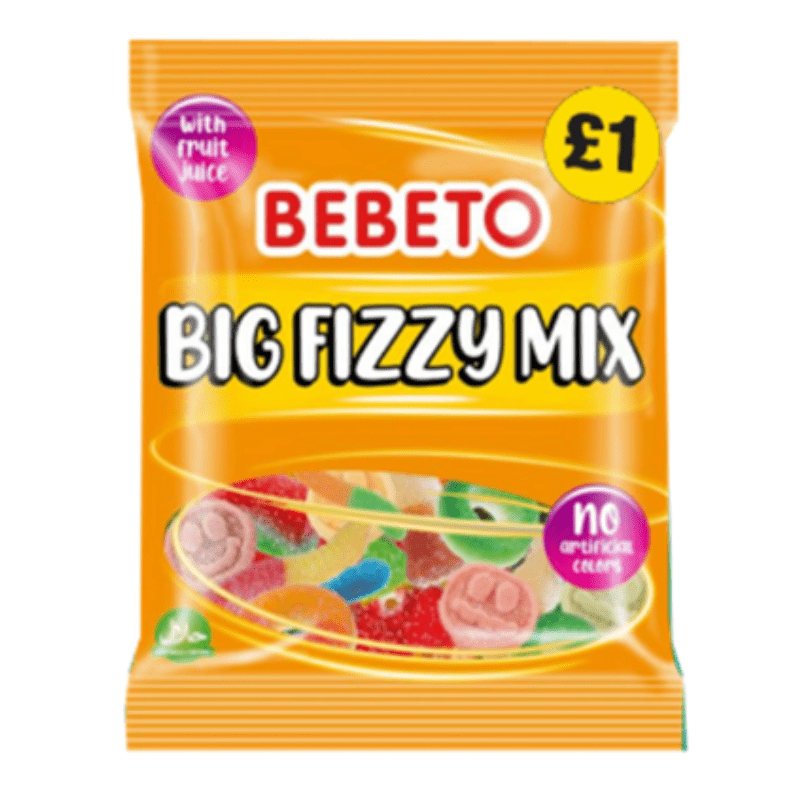 Bebeto Big Fizzy Mix Peg Bag 150g £1 PMP – SoSweet