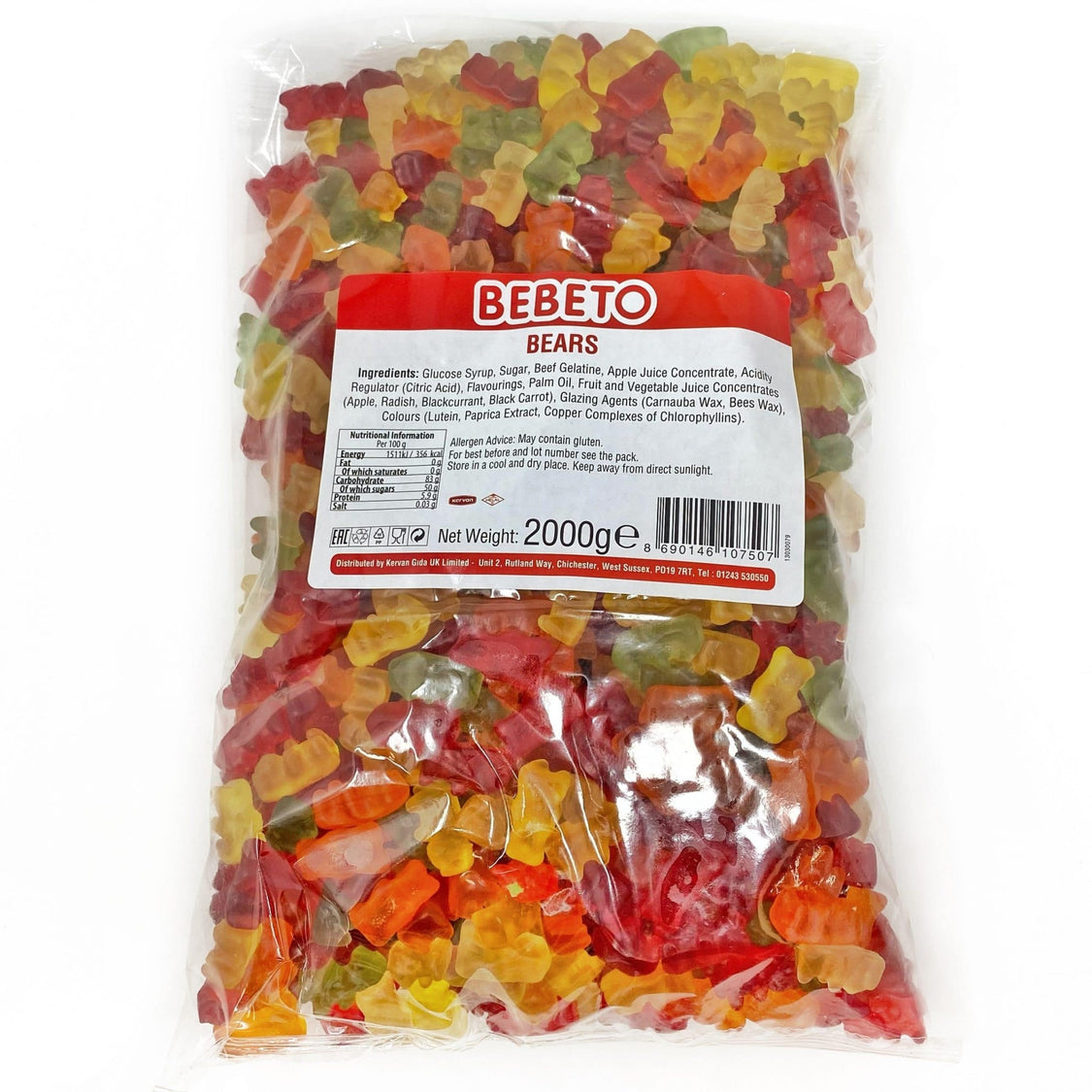Bebeto Gummy Bears Bag 2kg – SoSweet