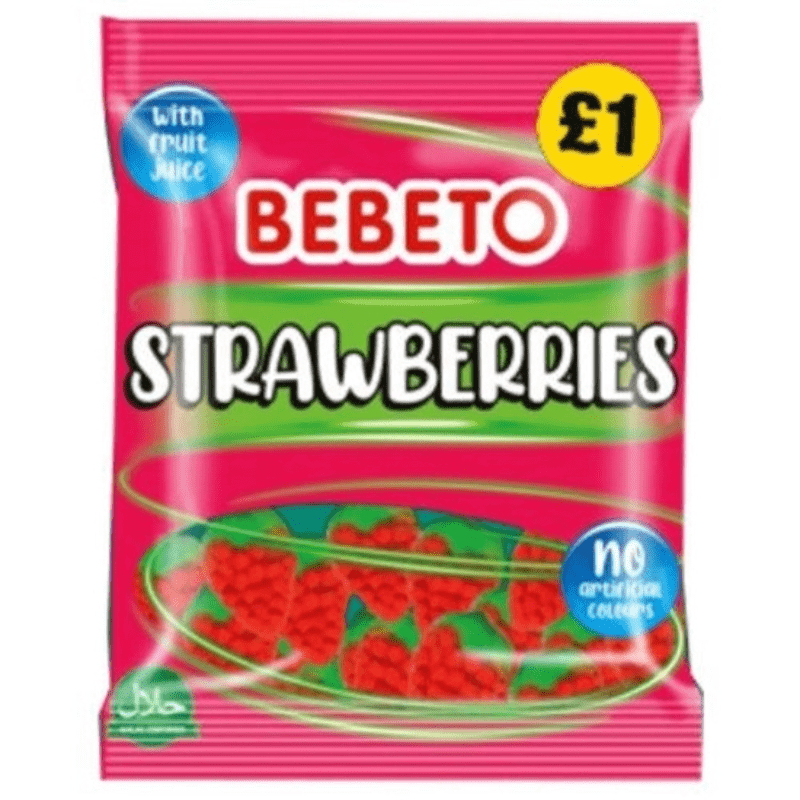 Bebeto Strawberries Peg Bag 150g £1 PMP – SoSweet