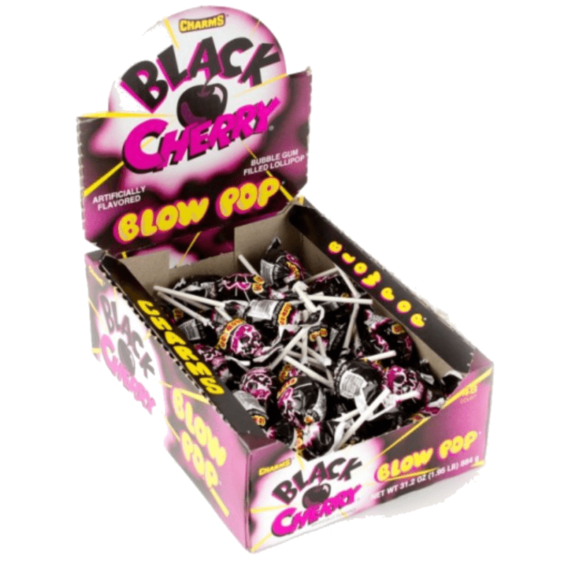 Blow Pop Black Cherry 18g (Case of 48) – SoSweet