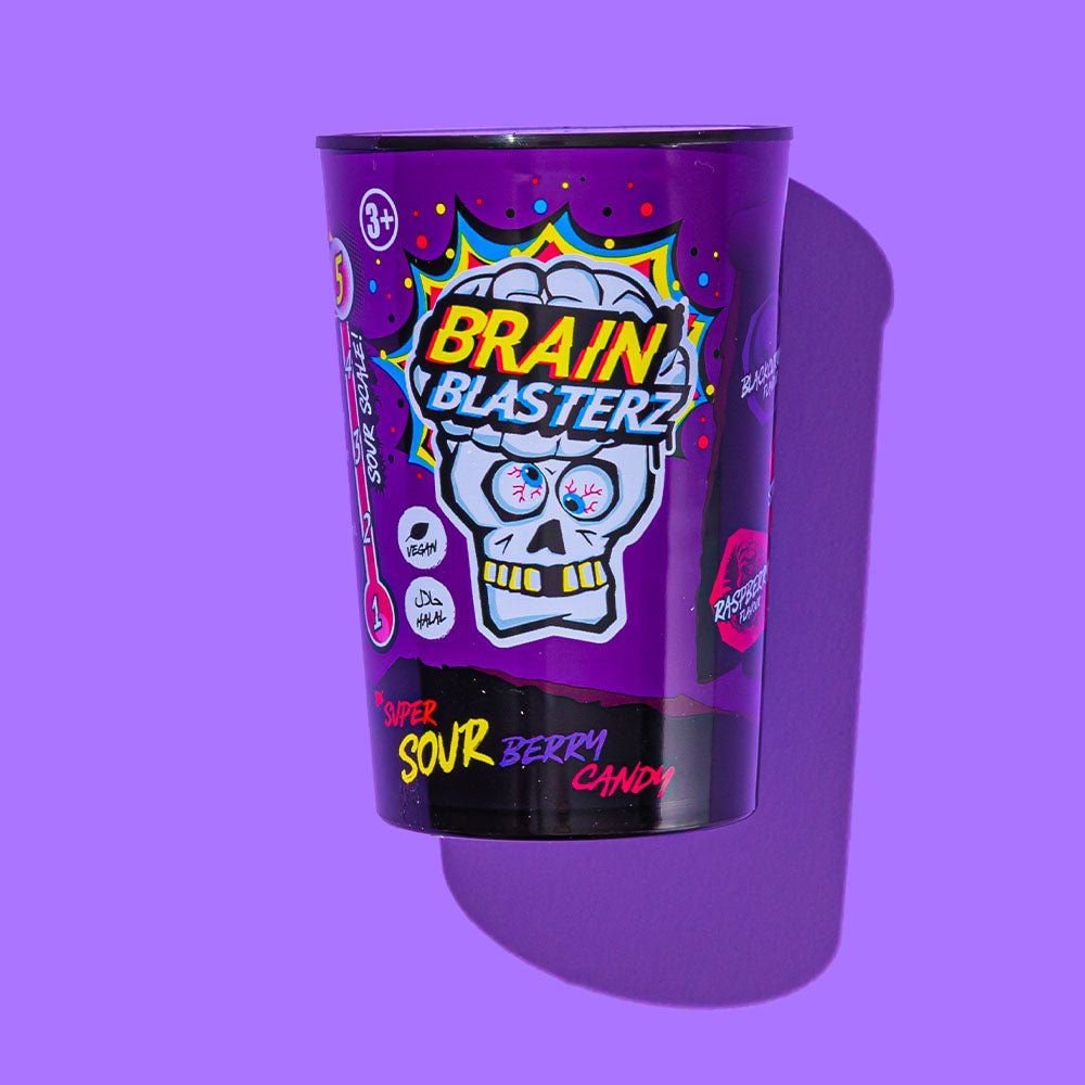 Brain Blasterz Tub Dark Berry Fruits Sour Hard Candy 48g – SoSweet