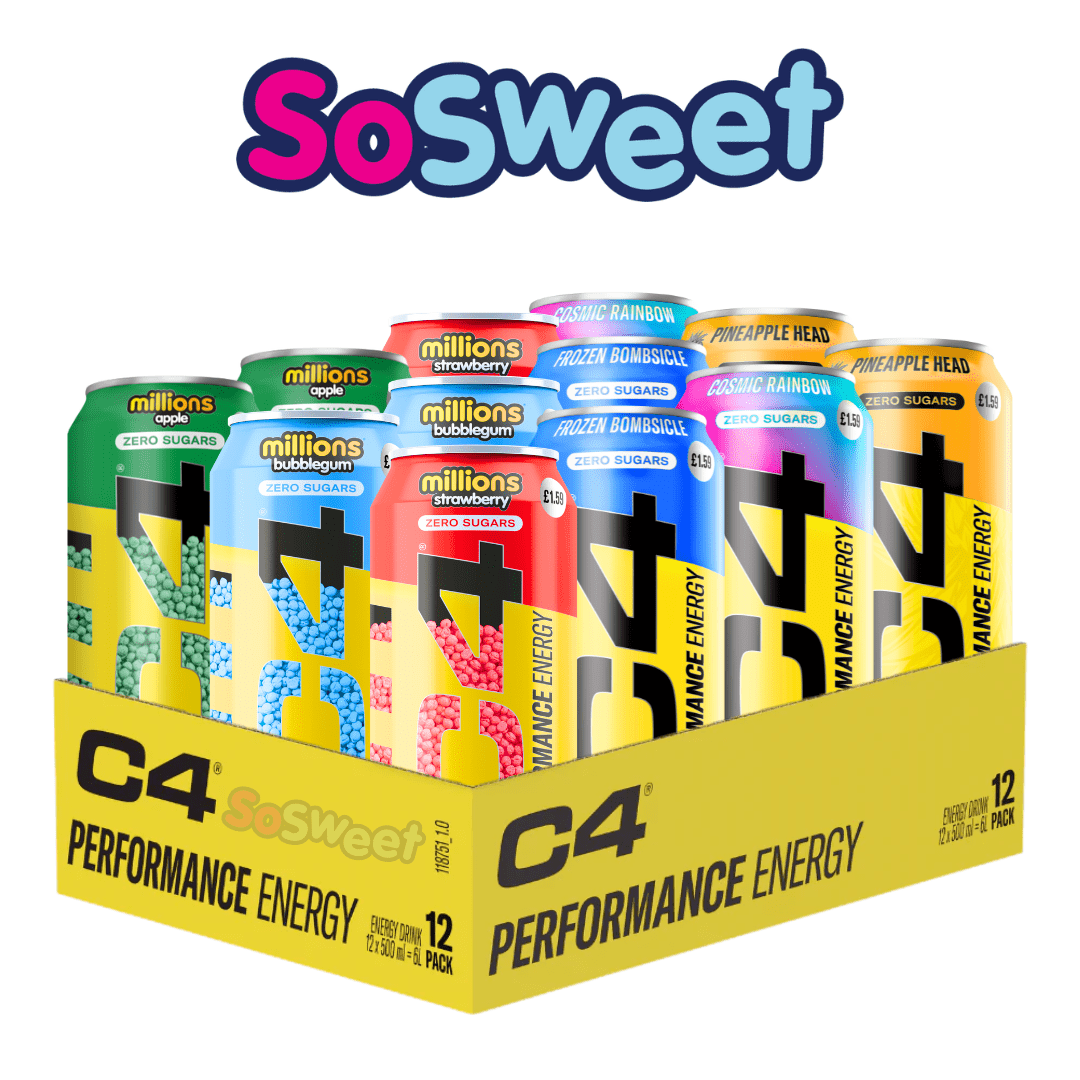 C4 Energy Mixed Case 500ml (12 Cans) – SoSweet