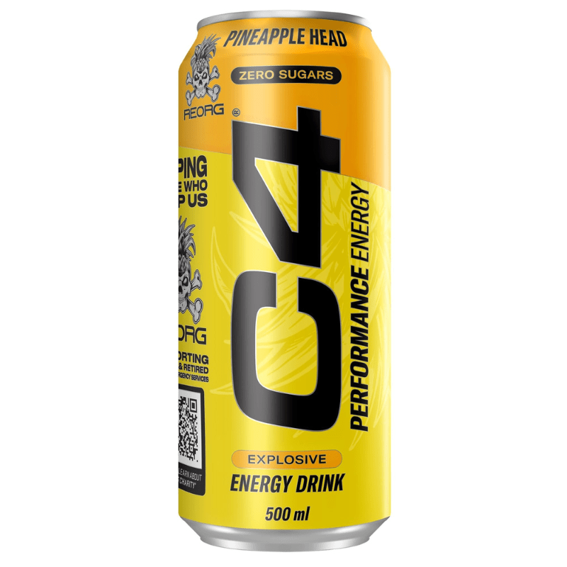 C4 Energy Pineapple Zero Sugar Can 500ml PMP £1.59 – SoSweet