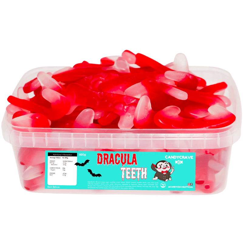 Candycrave Dracula Teeth Tub 600g – SoSweet