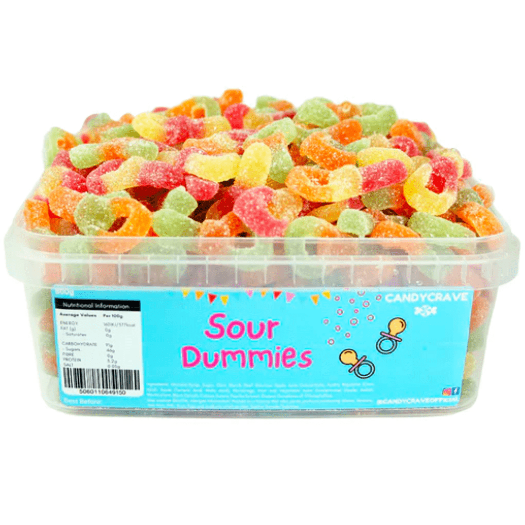 Candycrave Sour Dummies Tub 600g – SoSweet