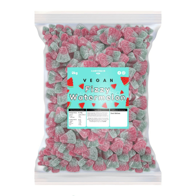 Candycrave Vegan Fizzy Watermelons Bag 2kg – SoSweet
