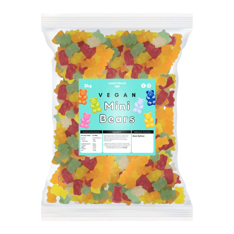 Candycrave Vegan Mini Bears Bag 2kg – SoSweet