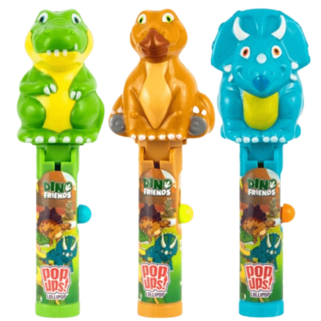 Bip Dino and Friends Pop Ups Lollipop 10g – SoSweet