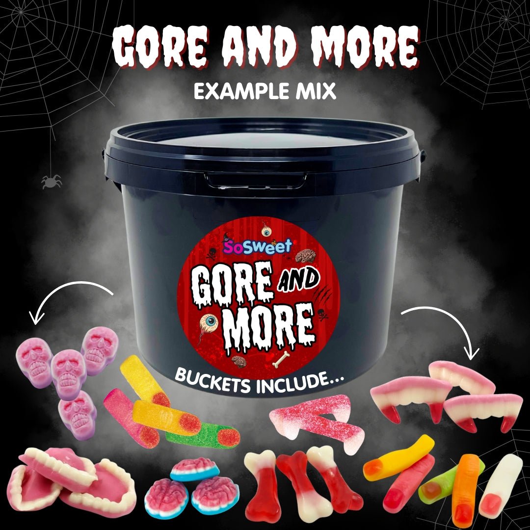 Halloween Gore & More Pick'n'Mix Sweets Bucket 2kg – SoSweet