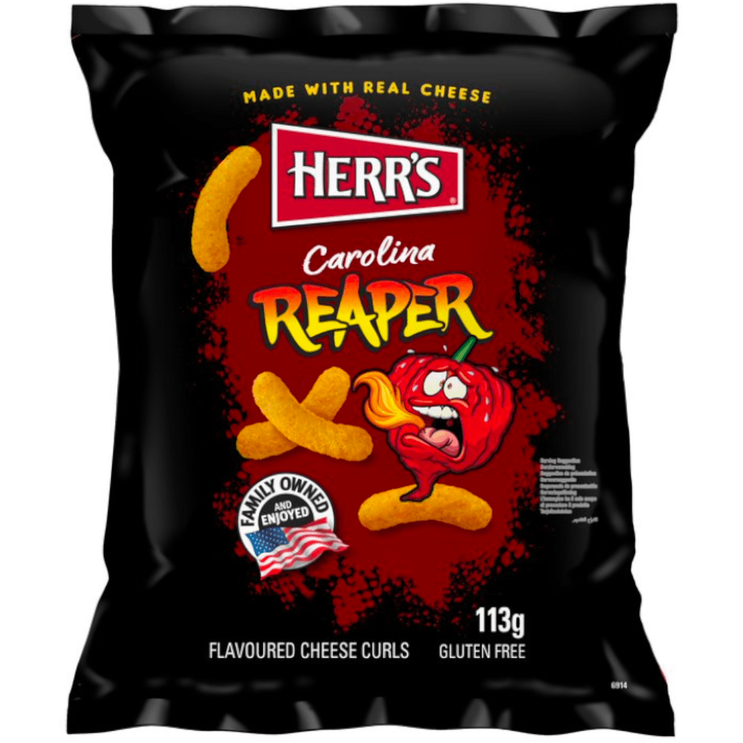 Herr's Carolina Reaper Cheese Curls Bag 113g USA – SoSweet