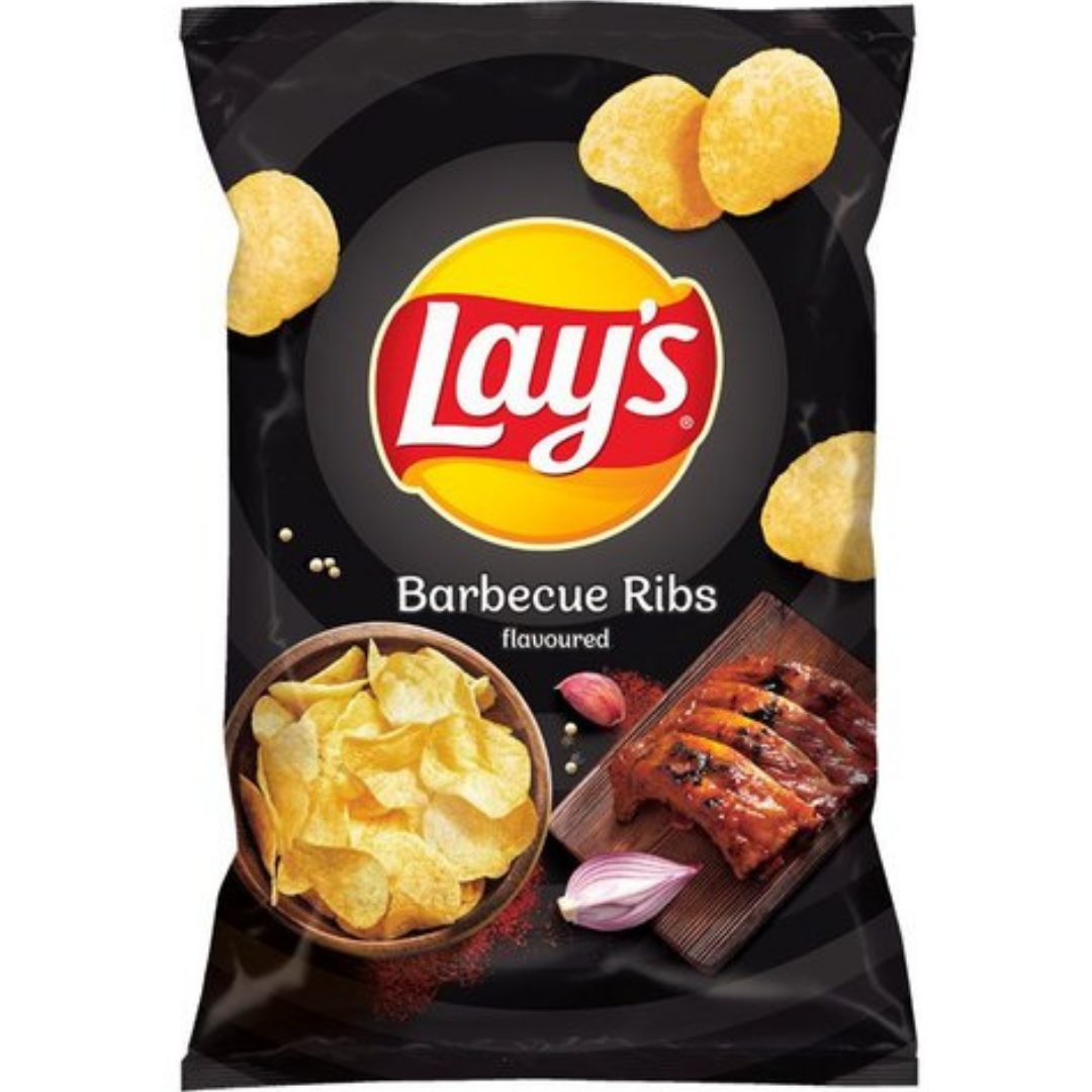 Lay's BBQ Ribs Crisps (140g) | Savour the Smoky BBQ Goodness – SoSweet