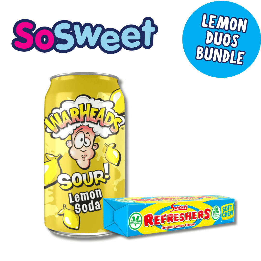 Lemon Duos Bundle | Sour Lemon Soda & Refreshing Lemon Sticks – SoSweet
