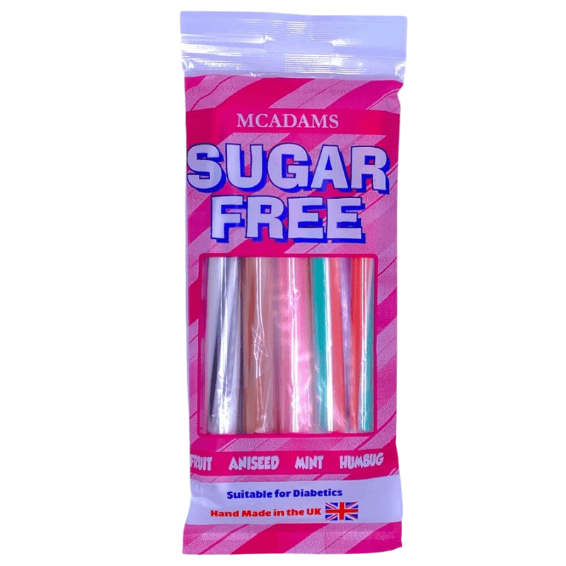 McAdams Rock Sugar Free 5 Sticks Peg Bag 300g – SoSweet