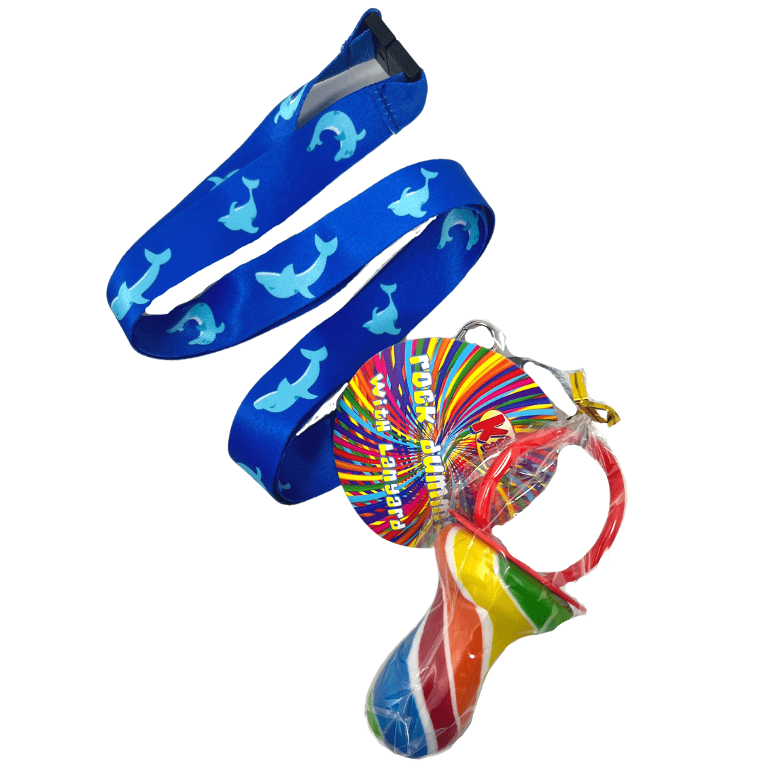 Kandy Kandy Rock Lollipop Lanyard Dolphin 60g – SoSweet