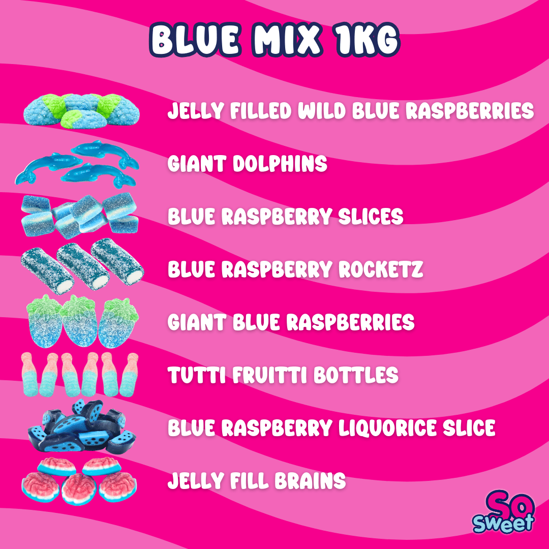 1kg Blue Sweets: Premium Blue Pick n Mix Treats Online – SoSweet