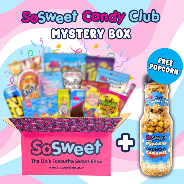 SoSweet Candy Club Mystery Box + FREE Crunchy Caramel Popcorn Bottle