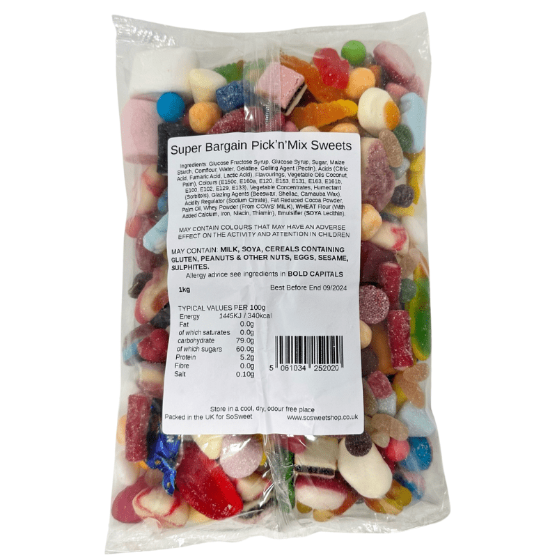 Super Bargain Pick'n'Mix Sweets (1kg) – SoSweet