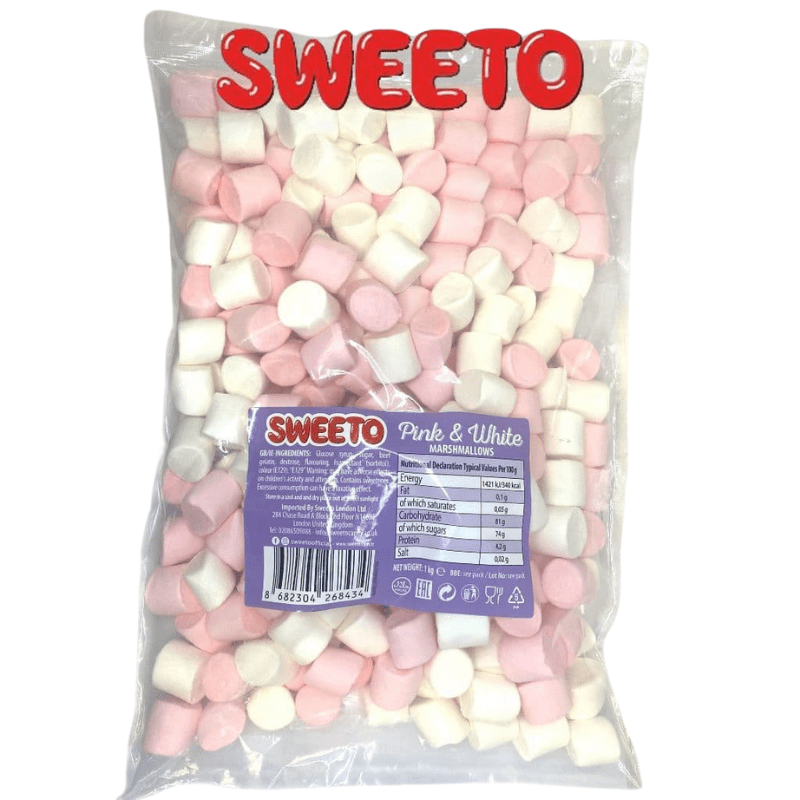 Sweeto Marshmallows Bulk Pink & White (1kg) – SoSweet