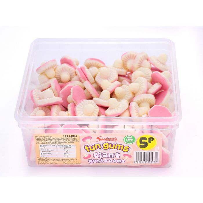 Swizzels Fun Gums Tub Giant Mushrooms (120pcs) – SoSweet