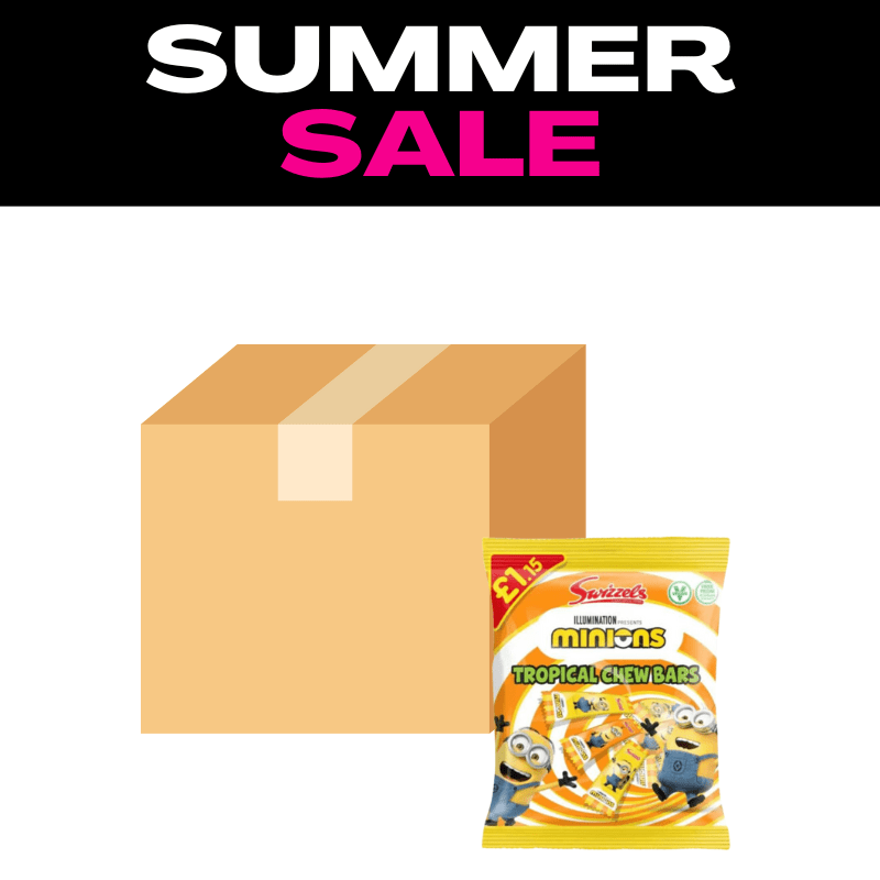 Swizzels Minions Tropical Chew Bars Peg Bag 120g (Case of 12) – SoSweet