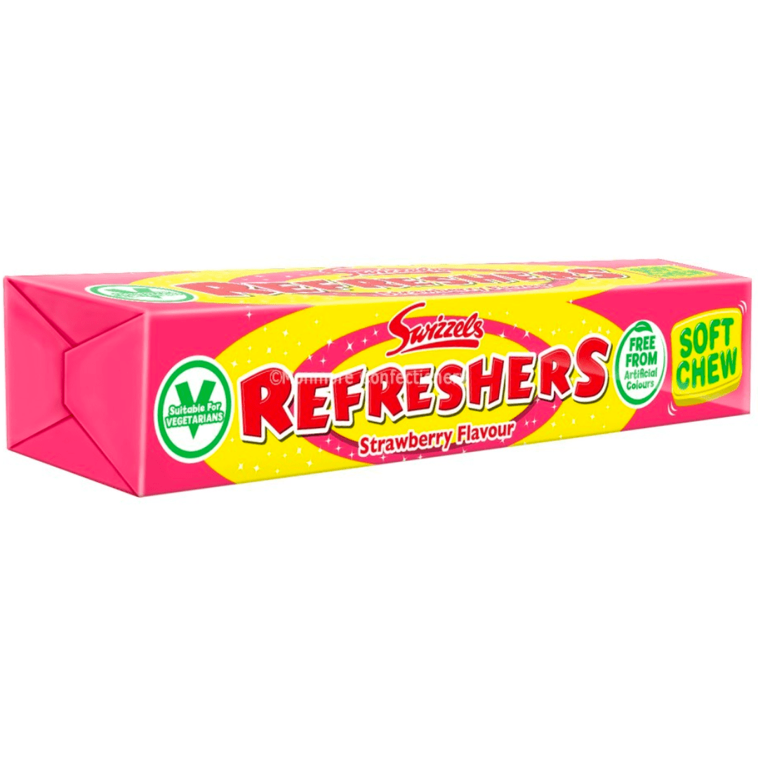Swizzels Refresher Strawberry Stick Pack 43g – SoSweet