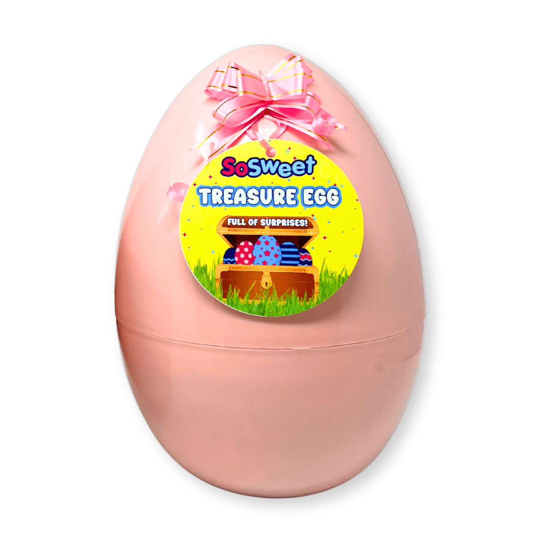SoSweet Large Treasure Egg - Pink- 12 inches - Filled with Sweets + To