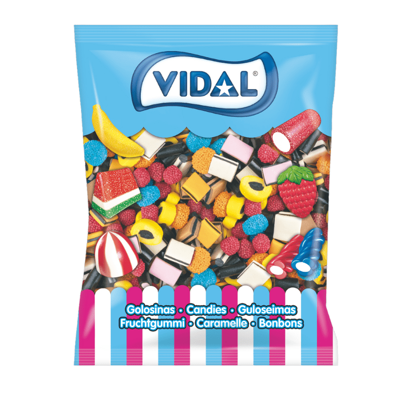 Vidal Liquorice Allsorts Bag 1kg – SoSweet
