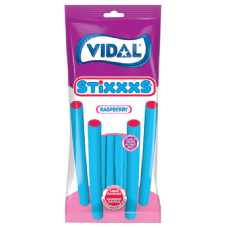 Vidal Stixxxs Blue Raspberry Peg Bag 90g – SoSweet