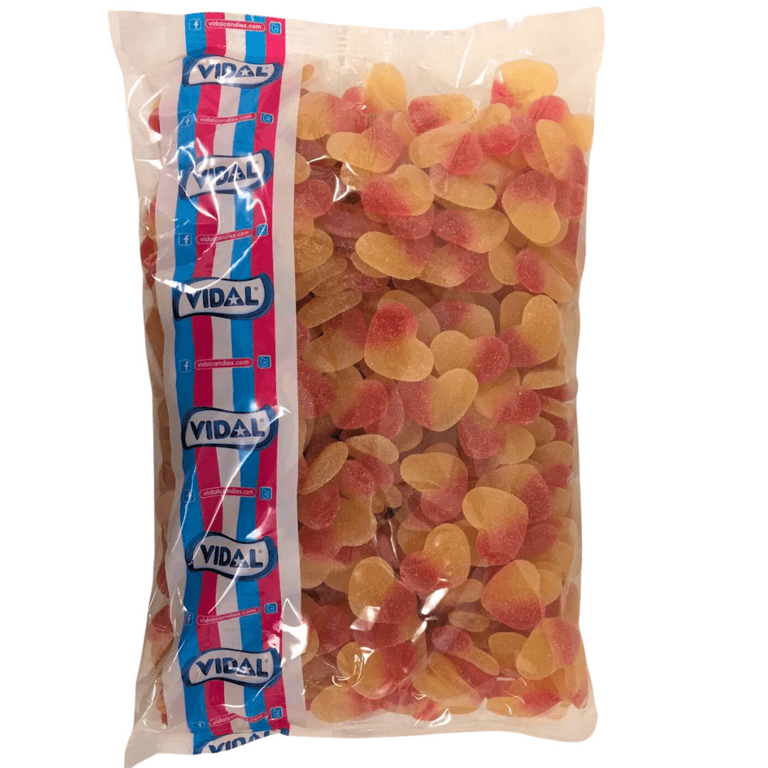 Buy Vidal Peach Hearts (3kg) | Wholesale Soft Sweets – SoSweet