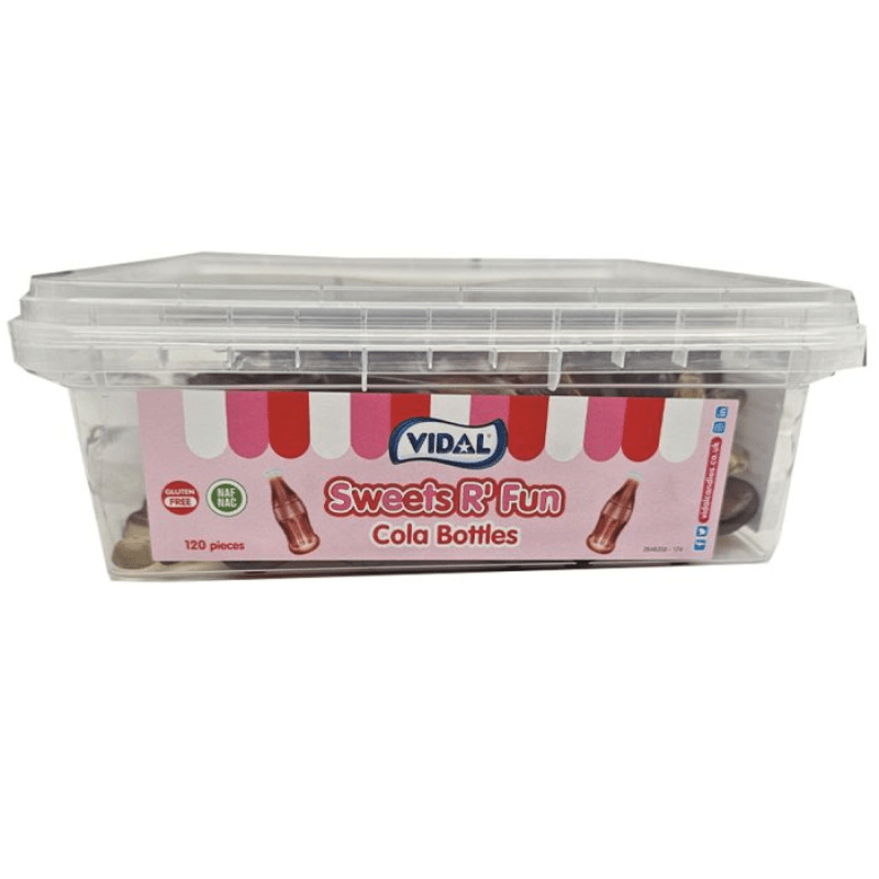 Vidal Cola Bottles Tub (120pcs) – SoSweet