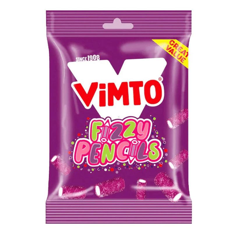 Vimto Mini Sour Pencil Peg Bag 140g – SoSweet