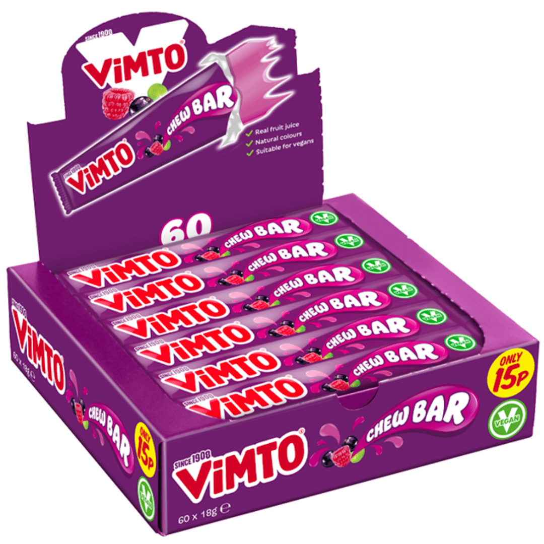 Vimto Chew Bar 18g (Box of 60) – SoSweet