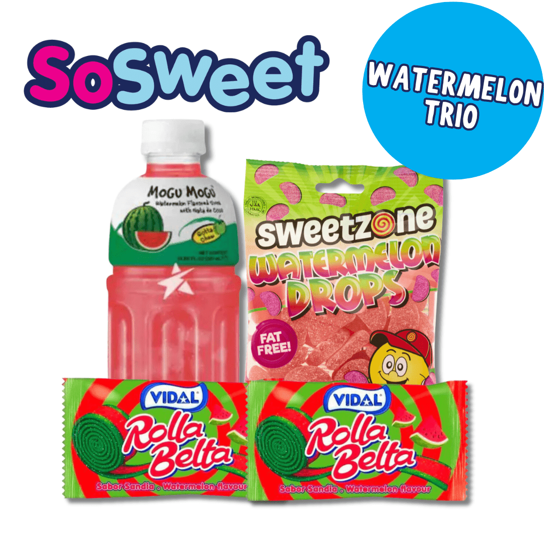Watermelon Trio Bundle | Mogu Mogu, Sweetzone Drops, Vidal Rolla Belta ...